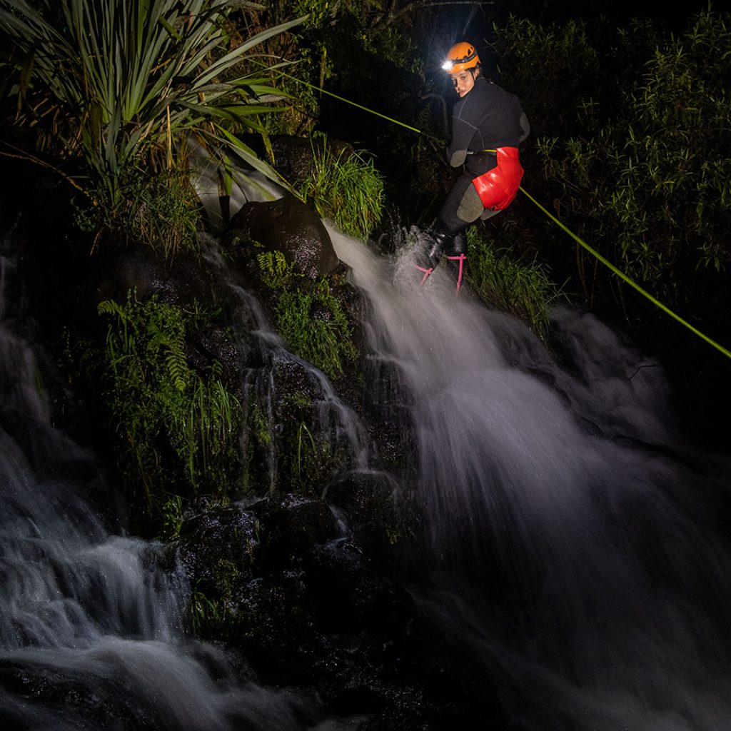 Canyoning with the glowworms on Mt Karioi | Raglan Rock NZ